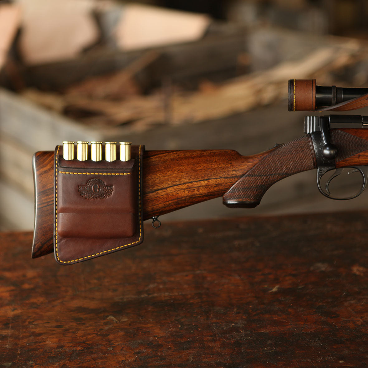 Els Leather The Kimberly Stock Cartridge Pouch Magnum Large ...
